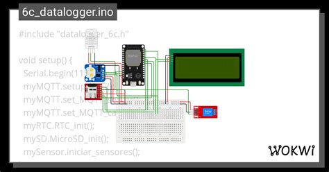 6c Datalogger Wokwi ESP32 STM32 Arduino Simulator