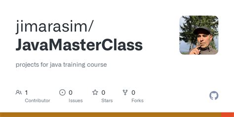 Github Jimarasimjavamasterclass Projects For Java Training Course