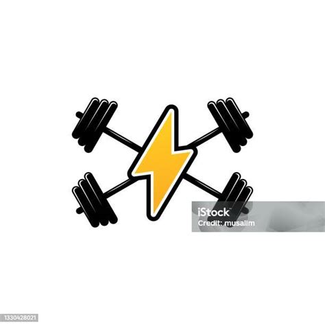 Gym Power Logo Template Desain Vektor Lambang Konsep Desain Simbol