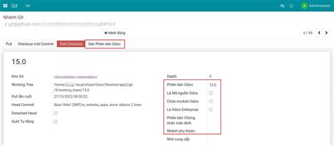 Phiên Bản Odoo Git Branch Odoo 170