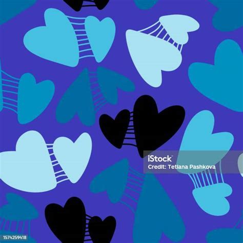 발렌타인 데이 만화 하트 포장지와 직물에 대한 원활한 패턴 공휴일에 대한 스톡 벡터 아트 및 기타 이미지 공휴일 낮 다중 색상 Istock