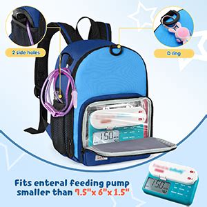 Luxja Feeding Tube Backpack Fits 500ml Bag And Enteral Feeding Pump