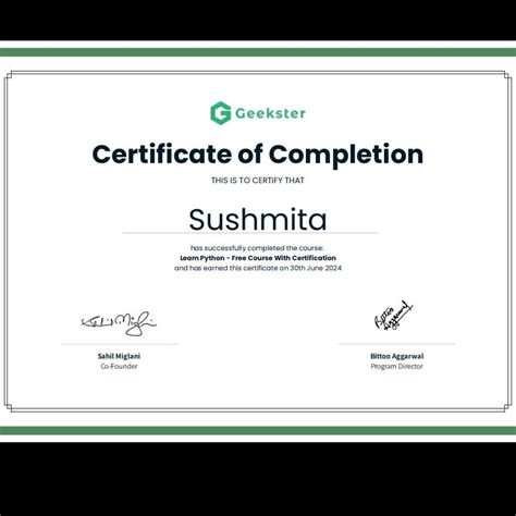 Sushmita Revankar On Linkedin Python Certification Careergrowth