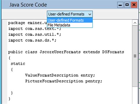 Sas Enterprise Miner 153 Java Score Generation Returns Error Tscore