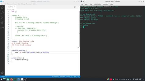 2 Parsing With Red Programming Language Numbered Headings Youtube