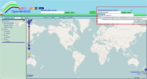 OpenWebGIS Is Free Online GIS Integrating Your Map Service And Wikipedia Using JavaScript And PHP