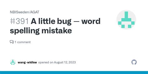 A Little Bug Word Spelling Mistake · Issue 391 · Nbiswedenagat · Github