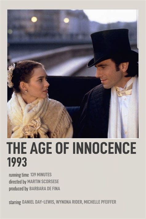 The Age Of Innocence Martin Scorsese Minimalist Polaroid Poster By Aqua Movies To Watch Good