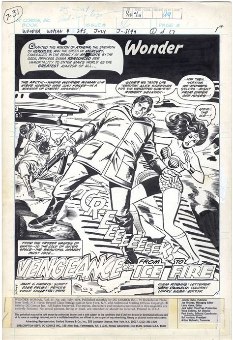 Original Comic Art By Wonder Woman 245 P1 Nostalgic Investments