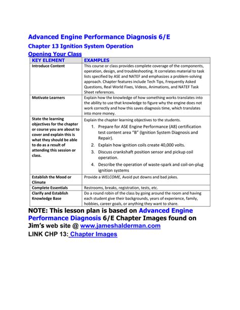 Chapter 13 Ignition System Operation