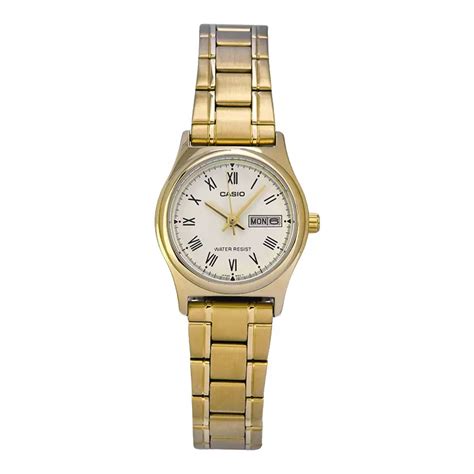 Jual Casio Jam Tangan Wanita Casio General Ltp V006g 9budf Analog Ladies Gold Dial Gold