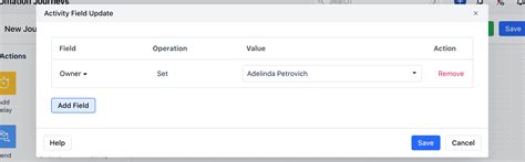 Activity Field Update Salesmate