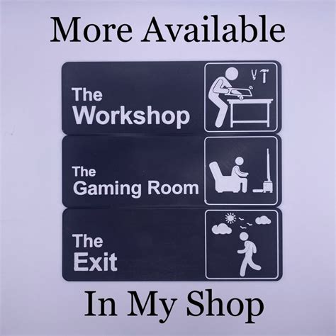The Exit Sign D Printed Office Theme Sign The Exit Plaque Etsy