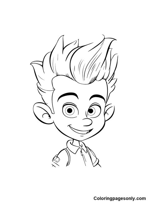 Jimmy Neutron Color Sheets Coloring Page Free Printable Coloring Pages