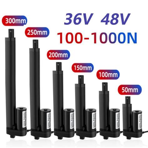 36v 48v Linear Actuator 50mm 100mm 150mm 200mm Stroke Linear Drive Electric Motor Linear Motor