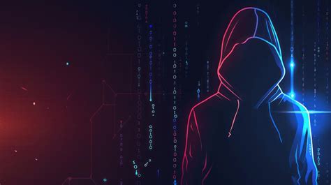 Hacking Concept Hacker With Binary Code Digital Interface Background Premium Ai Generated Image