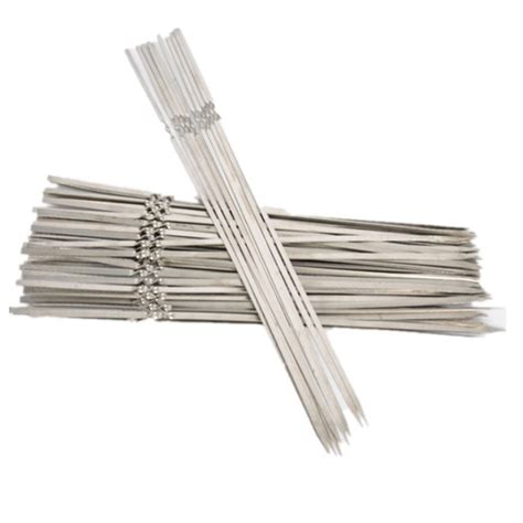 Jual Tusuk Stainless Steel Pipih Untuk Daging Sate Steak Barbekyu Bbq Shopee Indonesia