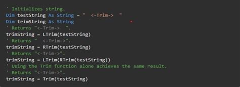 Learning And Using Visual Basic String Functions