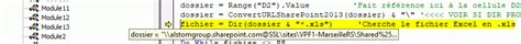 vba chemin d accès d un fichier stocké sous sharepoint ou microsoft teams