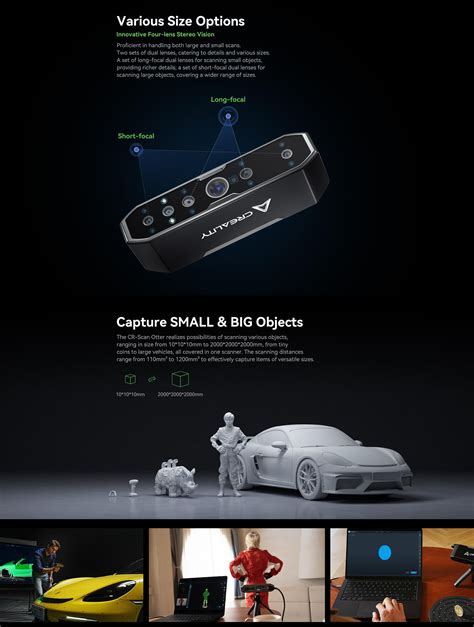 creality cr scan otter 3d scanner up to 0 02mm accuracy