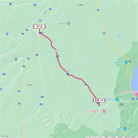 つべつ紅葉マラソンコース地図 距離とタイム