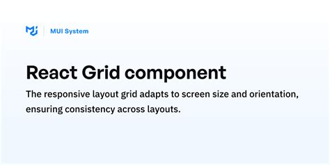 React Grid 组件 Mui 系统 Mui 组件库