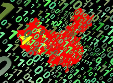 Binary And China Map Flag Stock Illustration Illustration Of Chinese