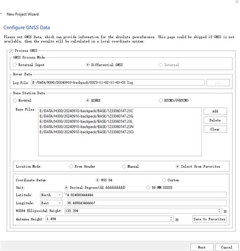 create new slam data processing project · lidar360mls user guide