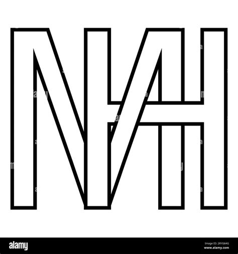 Logo Sign Mh Hm Icon Double Letters Logotype M H Stock Vector Image And Art Alamy