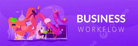 Business Workflow Banner Process Efficiency Template Download On Pngtree