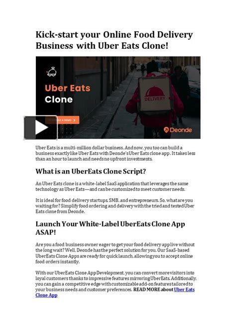 PPT Uber Eats Clone App UberEats Clone Script PowerPoint