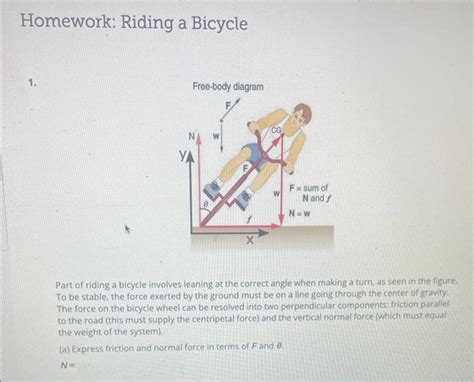 Solved Homework Riding A Bicycle Part Of Riding A Chegg