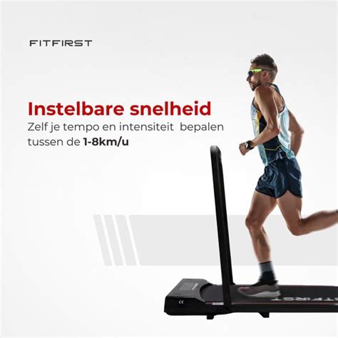 Fitfirst® Jogger Loopband Met Ingebouwde Speakers En App Inklapbaar En Verrijdbaar Bol