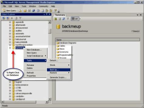 How To Backup A Database Using Management Studio Qne Optimum Sdn Bhd