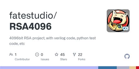 Github Fatestudio Rsa Bit Rsa Project With Verilog Code Python Test Code Etc