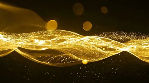 Shimmering Golden Particle Element Overlay For Title Animations Videos