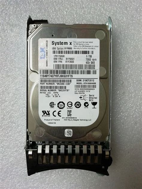 900 GB IBM 1TB 7 2K 6Gbps SAS 2 5inch SFF Hard Disk 81Y9691 81Y3820 81Y9690 7200 RPM At 5900