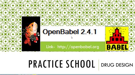Openbabel Practice School Drug Design Shiv Bhadra Singh Youtube