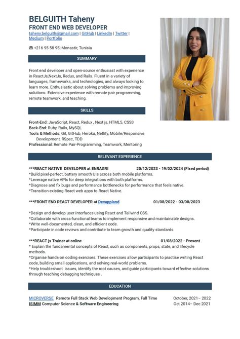 Reactjs Reactnative Jobseeker Frontenddeveloper Mobileappdeveloper Taheny Belguith