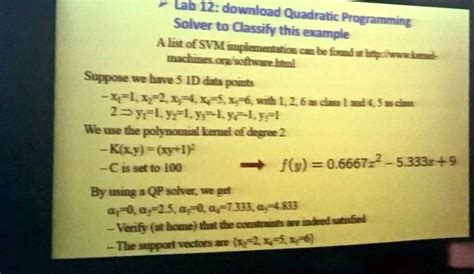 Solved Download Quadratic Programming Solver To Classify A Real