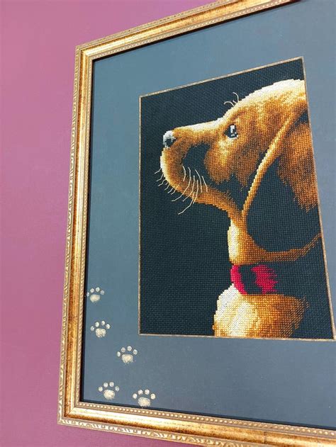 Оформление вышивки с паспарту и дорисовкой