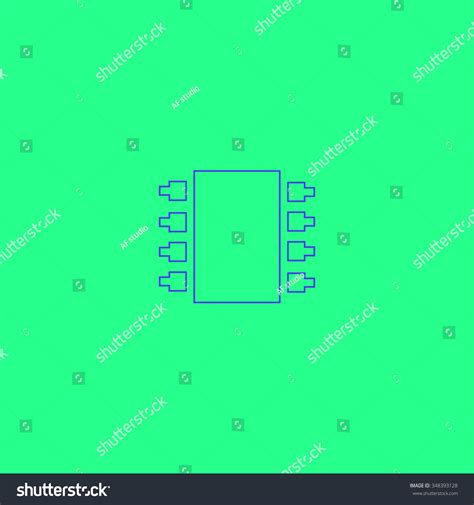 Microchip Simple Outline Vector Icon On Stock Vector Royalty Free 348393128 Shutterstock