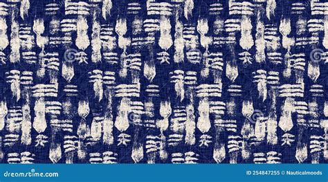 Summer Indigo Batik Block Print Dyed Motif Seamless Border Pattern Fashion Edging Ribbon Trim