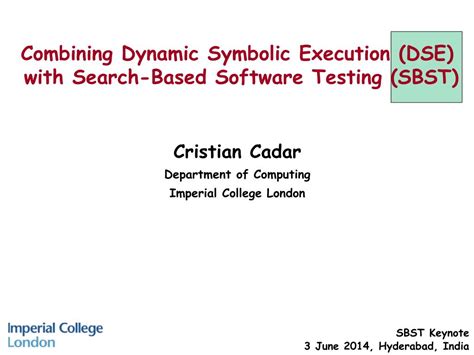 Ppt Combining Dynamic Symbolic Execution Dse With Search Based
