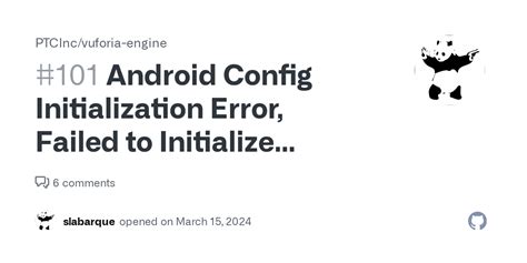 Android Config Initialization Error Failed To Initialize Vuforia Engine · Issue 101 · Ptcinc