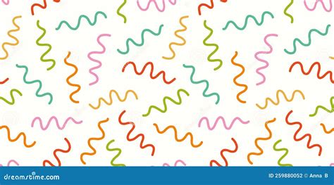 Abstract Squiggle Pattern Background Border Fun Modern Border Design Of Wavy Lines In Trendy