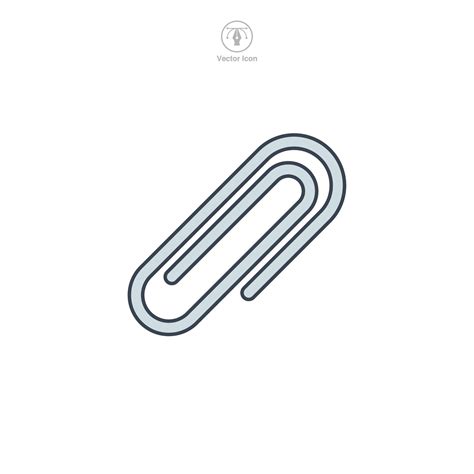 Paperclip Icon Symbol Illustration Isolated On White Background Vector Art At Vecteezy