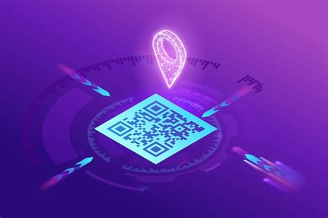 Premium Vector Gps Navigation By Using Qr Code Mobile Application To