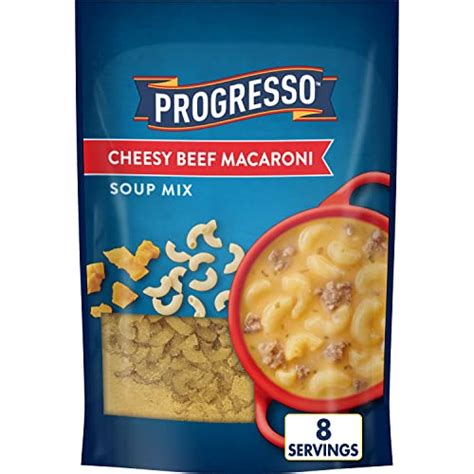 Progresso Cheesy Beef Macaroni Dry Soup Mix Family Size 8 Servings 10 2 Oz Pricepulse