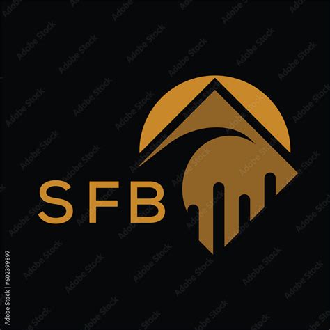 Sfb Golden Color Letter Logo Sfb Golden Image On Black Background Gold Jewelry Ornament